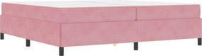 Rám postele Růžová 200 x 200 cm textil 3399089