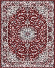 BE Koberec Jasmin 9871 RED - červený obdélníkový Rozměr: 80x150 cm