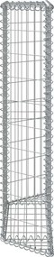 Gabionový vyvýšený záhon trapéz pozinkovaná ocel 100x20x100 cm 145653