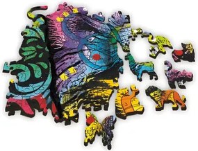 TREFL Wood Craft Origin Dřevěné puzzle Barevné štěně / 501 dílků / 37,