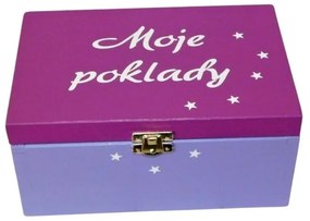 Dřevěná bedýnka Moje poklady