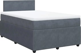 Box spring postel s matrací tmavě šedý 120x190 cm samet 3289981
