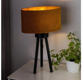 Duolla - Stolní lampa OVAL 1xE27/15W/230V pr. 30 cm hnědá