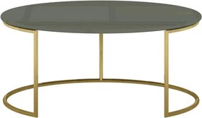 Konferenční stolek Rose Hill 80 cm zelený/zlatý