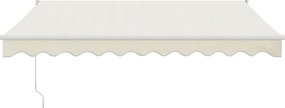Zatahovací markýza krémová 3 x 2,5 m textil a hliník 3154427