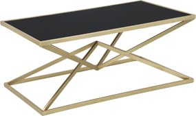 Konferenční stolek Piramid 110 cm zlatý/černý