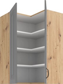 STILO ad | horní skříňka 60x60 GN-90 2F (90°) rohová s policemi | 60x60 cm | VYSOKÁ | artisan/světle šedá