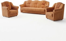 Sedací sestava MATYLDA 3R+1+1 | rozkládací + úložný prostor | meděná 56 WATER REPELLENT