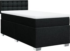 Box spring postel s matrací černá 100 x 200 cm textil 3285815