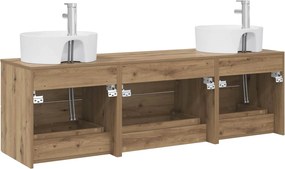 Sada koupelnových skříněk 3 ks Dub artisan 62,5 x 44,5 x 50 cm 3405874