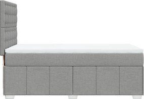 Box spring postel s matrací světle šedá 80 x 200 cm textil 3293809