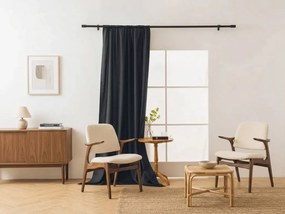 Závěs OXFORD LIGHT 140x270 cm, černý Zavěšení: Řasící páska