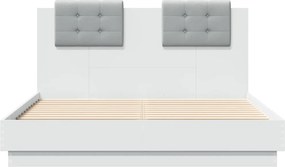 Rám postele s čelem bílý 135 x 190 cm kompozitní dřevo 3209954