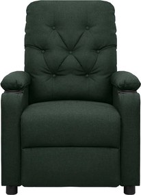Elektrické masážní křeslo tmavě zelené textil 3098857