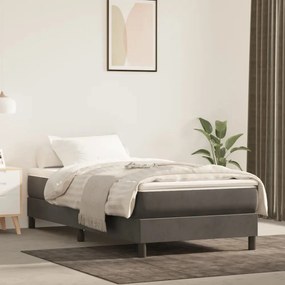 vidaXL Box spring postel s matrací 80 x 200 cm samet [3144300] Barva: Tmavě šedá