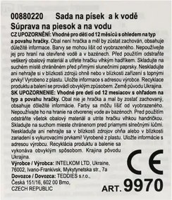 TEDDIES Sada na písek a k vodě / Kbelík, mlýnek a doplňky / plast / 17