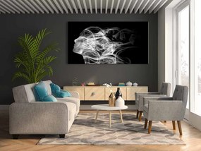 Obraz Kouřová silueta Black Velikost (šířka x výška): 120x60 cm