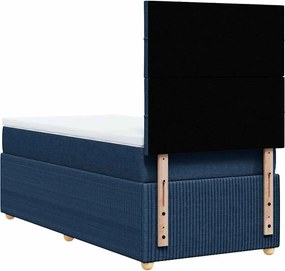 Box spring postel s matrací modrá 90x190 cm textil 3291917