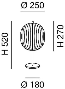 Fabas 3689-30-101 Domizia, stolní lampa s vypínačem, černý kov/bílé sklo, 1xE27, výška 52cm