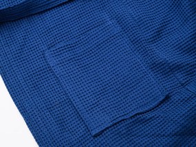 Vaflový župan s kapucí SPAFFLE, tmavě modrý Velikost: L/XL