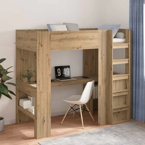 Rám patrové postele se stolem Artisanový dub 80 x 200 cm 3410450