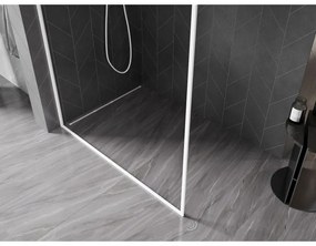 Mexen, Mexen Kioto-XF sprchová stěna s rámem 150 x 202 cm, průhledná 10 mm, bílá - 800-150-104-20-00-X