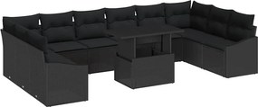 Set pohovek 11 ks Černá polyratan 3349079