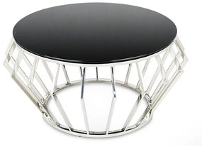 Konferenční stolek NAEL stříbrný/černý