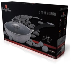 BERLINGERHAUS Wok s mramorovým povrchem s poklicí 28 cm Gray Stone Touch Line BH-1160