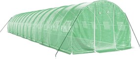 Skleník s ocelovým rámem zelený 42 m² 14 x 3 x 2 m 3188044