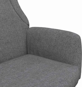 Relaxační židle tmavě šedá textil 341395