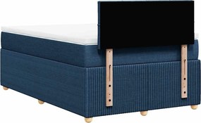 Box spring postel s matrací modrá 120x200 cm textil 3287429