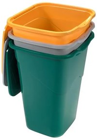 Plastový odpadkový koš na tříděný odpad HEIDRUN 3x50l