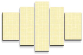 Sablio Obraz - 5-dílný Žluté pletivo  - 125x90 cm
