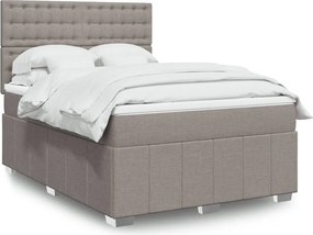 Box spring postel s matrací taupe 140x190 cm textil 3291681