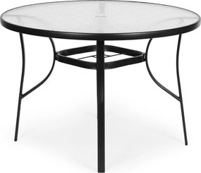 Zahradní stůl SOLO 105 cm čirý/černý