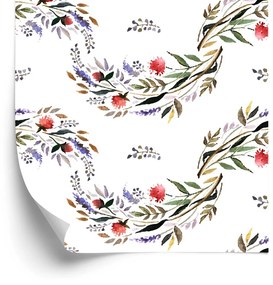 Tapeta Na Zeď Akvarel Květinovým Vzorem Vliesová tapeta 53x1000