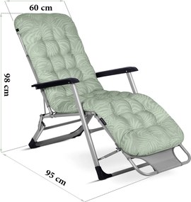 Skládací zahradní lehátko s polštářem Sofotel ChillWell sada 2 kusy světle zelené