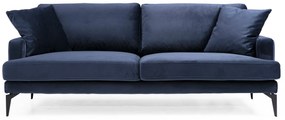 Atelier del Sofa 3-místná pohovka Papira 3 Seater - Navy Blue, Modrá