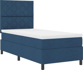 Postel s boxspringem s čelo Modrá 90 x 200 cm textil 3339440