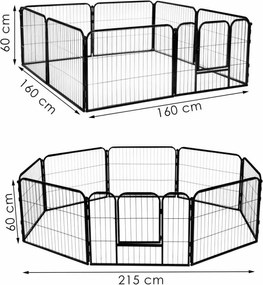 Skladací ohrádka pro psa - výběh pro štěnata 215x60 cm SPRINGOS PA1002