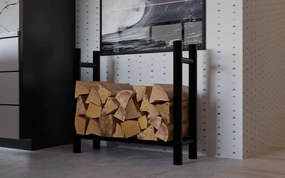 Stojan na palivové dřevo Heidal - kulatý rám | 80x80x30 cm