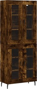 Skříň highboard kouřový dub 69,5 x 34 x 180 cm kompozitní dřevo 3198294