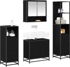 Sada koupelnového nábytku 4 ks Černý dub 65 x 33 x 60 cm 3402511