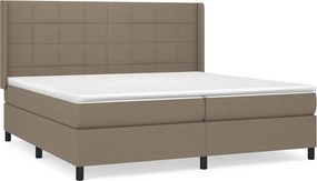 Box spring postel s matrací taupe 200x200 cm textil 3131461