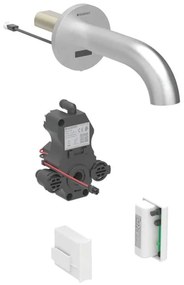 Geberit Piave - Elektronický umyvadlový ventil pod omítku, pro studenou vodu, napájení z generátoru, easy to clean, kartáčovaná nerez 116.285.SN.1