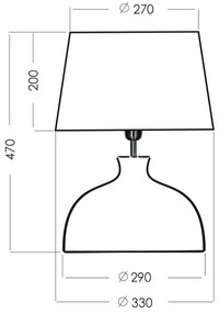 4concepts Designová stolní lampa HAGA ANTHRACITE Barva: Černá