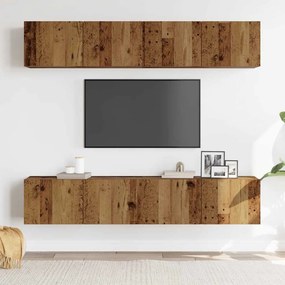 Nástěnné TV skříňky 4 ks starého dřeva kompozitní dřevo 3328943
