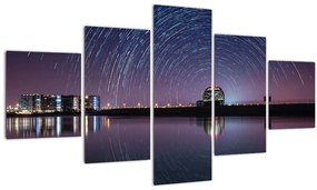 Obraz noční oblohy s hvězdami (125x70 cm)