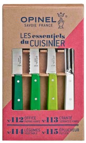 Opinel Les Essentiels Primavera sada nožů a škrabky 4 ks, 001709